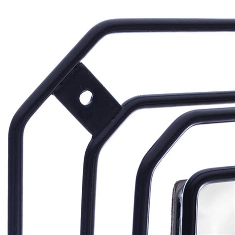 Espejo Wabe Con Marco De Hierro En Negro Blanco Dorado Metal Alta Gracia Deco