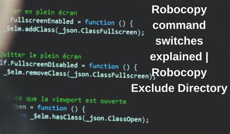 Robocopy Exclude Directory In Windows 10 Followmystep