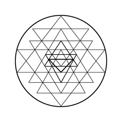 Intricate Geometric Mandala With Nested Triangular Patterns Jiffy Designs