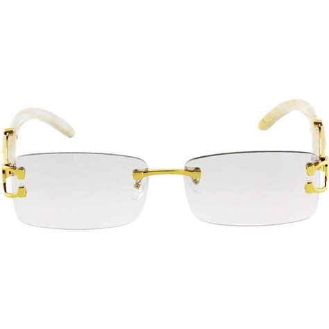 Flawless Eyewear Stylish Glasses Clear Lens Rectangular Retro Rimless