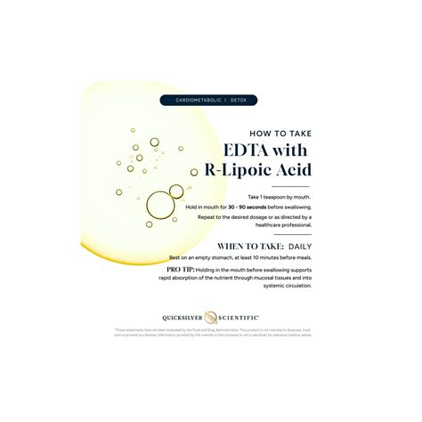 Edta With R Lipoic Acid By Quicksilver Scientific