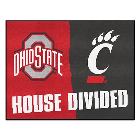 Fanmats Ohio State Buckeyescincinnati Bearcats House Divided Mat At