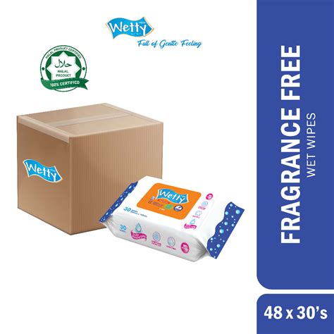 Wetty Wet Antibacterial Fragrance Fragrance Free Tissue Wet Wipes Wet