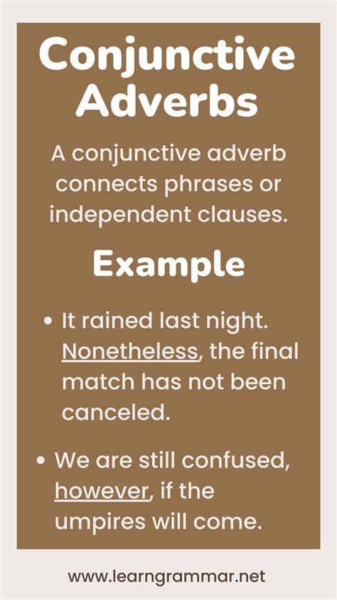 Definition Of Conjunctive Adverbs Adverbs Learn English Words Conjunctive Adverb