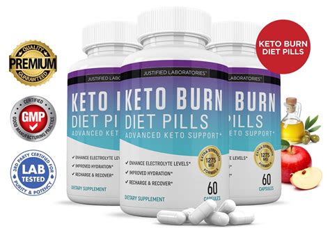 3 Pack Keto Burn Diet Pills Includes Apple Cider Vinegar Gobhb