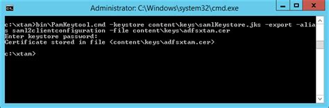 xtam adfs generate xtam certificate xton technologies