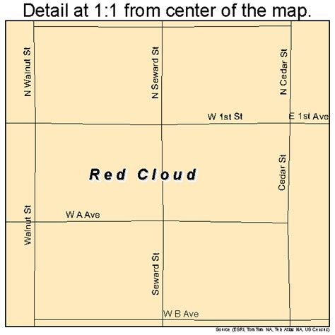 Red Cloud Nebraska Street Map 3140920