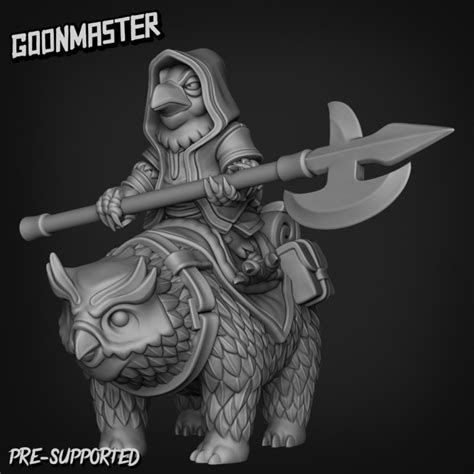 3d Printable Crow Halberd Owl Beast Rider 2 By Goon Master