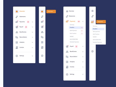 Web Application Side Navigation By Srikanth Reddy On Dribbble