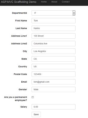 Creating Dynamic Data Website Like CRUD Operations In Asp Net MVC Using Scaffolding