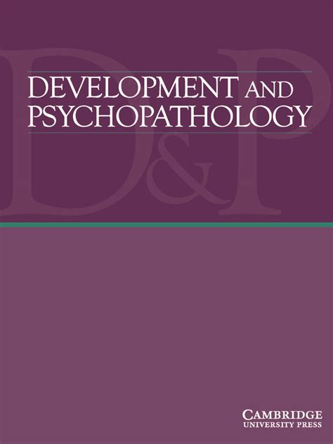 Developmental Cascades Development And Psychopathology Cambridge Core