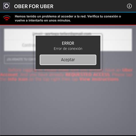 Network Connection Issue With Uber Mobile Page And Ober BlackBerry Forums At CrackBerry