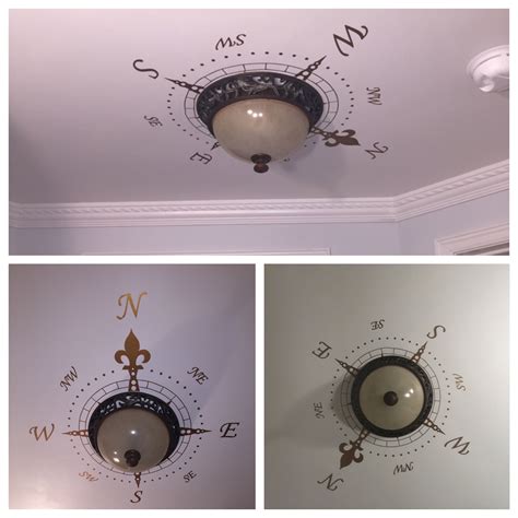 Stunning Compass Decal Adds A Unique Touch To Your Ceiling Light