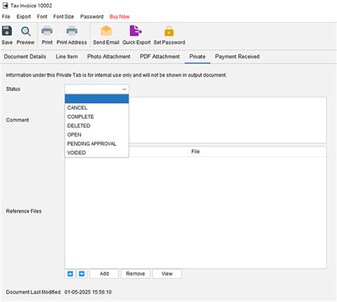 How To Update Document Status Easybilling Help Center