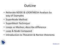 SuperNode Method Engineering Circuit Analysis Lecture Slides Docsity