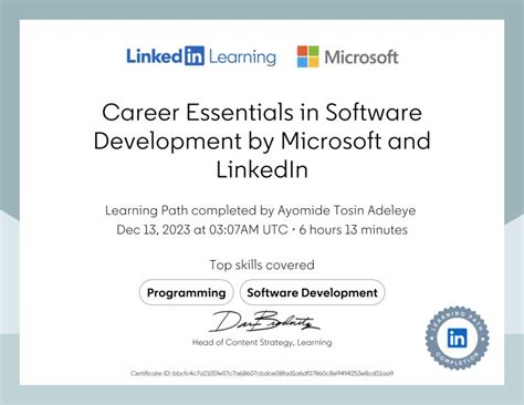 Ayomide Tosin Adeleye On Linkedin Certificate Of Completion