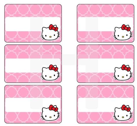 Hello Kitty Name Tags Printable And Adorable