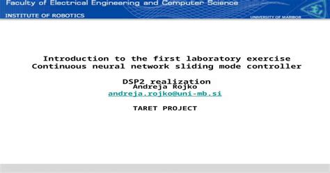 Ppt Introduction To The First Laboratory Exercise Continuous Neural Network Sliding Mode