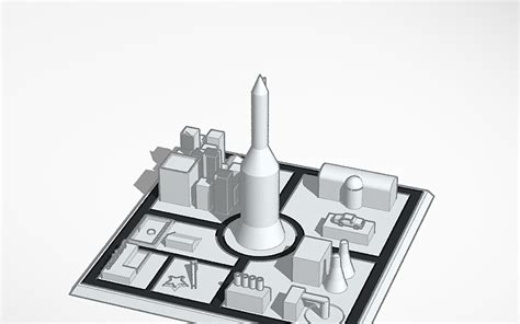 3d Design Model City Tinkercad