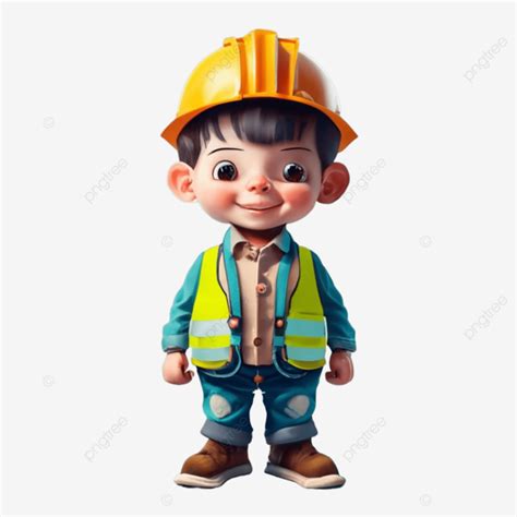 Cute Boy As Engineer 3d Cute Cartoon As Engineer 3d Clipart Engineer