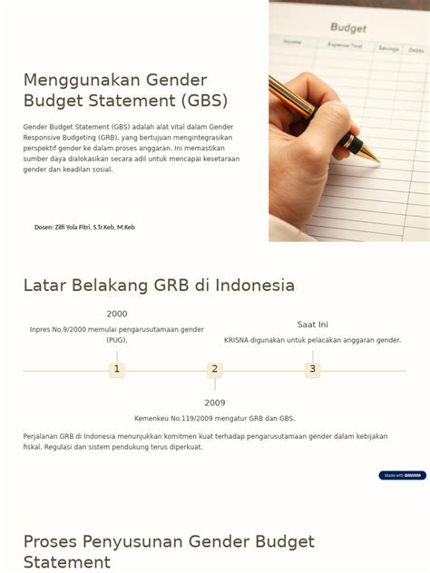 Strategi Efektif Gender Budget Statement Pdf
