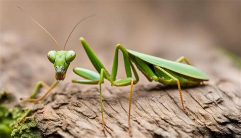 Premium Photo A Grasshopper On A Log With A Mantis On Its Back