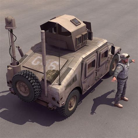 M1114 Hmmwv Driver 3d Model 149 Max Obj 3dm 3ds Dae Fbx Flt