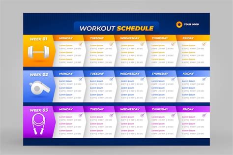 Workout Routines Chart
