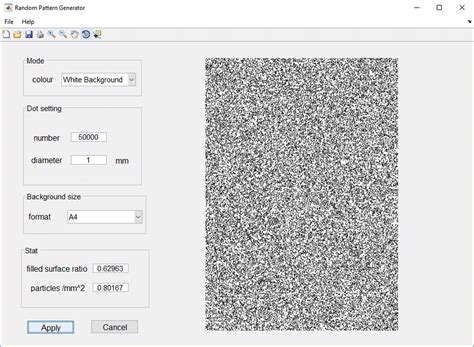 The MATLAB Program For Generating Digital Background Patterns Download Scientific Diagram