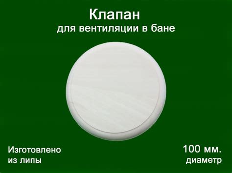 Клапан вентиляционный с юбкой КАМ D-100мм. Липа (основание метал ...