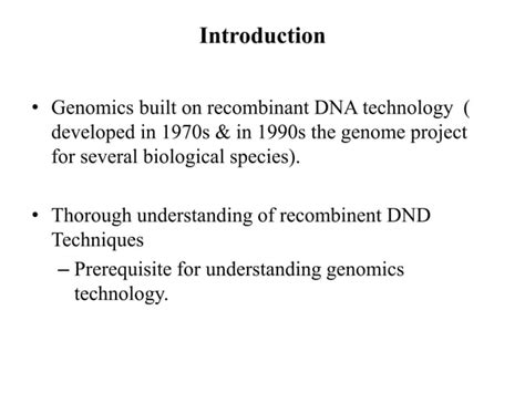 Genomics Pptx Biological Sciences Science