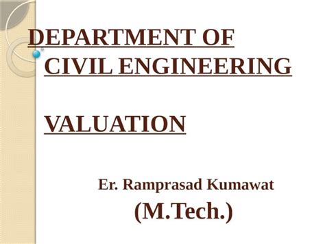 Pptx Valuation Part Of Building Dokumen Tips