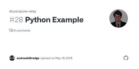 Python Example · Issue 28 · Azure Azure Relay · Github