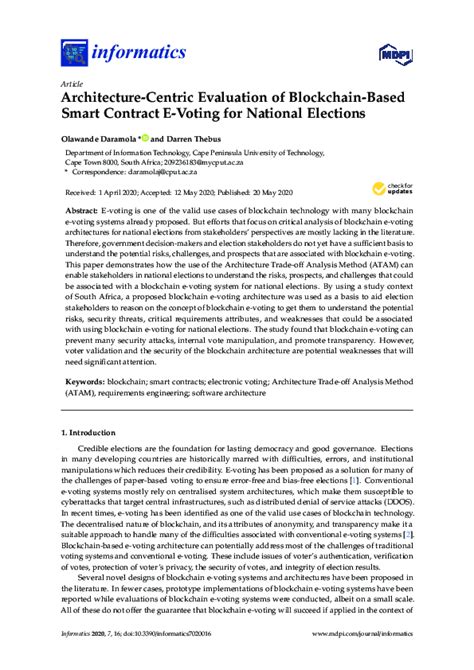 Pdf Architecture Centric Evaluation Of Blockchain Based Smart