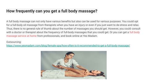 Ppt How Often Is It Recommended To Get A Full Body Massage