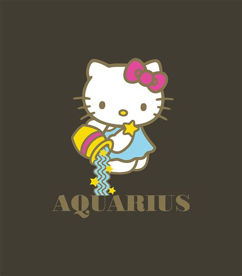 Hello Kitty Zodiac Aquarius Digital Art By Kove Farrah Fine Art America