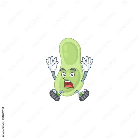 Staphylococcus Pneumoniae Cartoon Character Design Showing Shocking Gesture Stock Vector Adobe