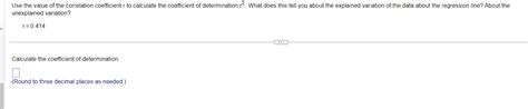 Solved Use The Value Of The Correlation Coefficient R To Chegg