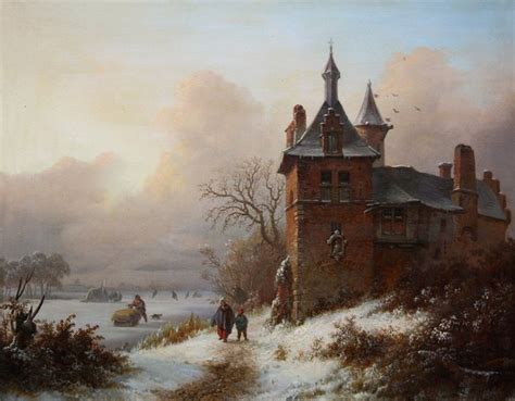 Andreas Schelfhout 17871870 Attributed To Winter Landscape With