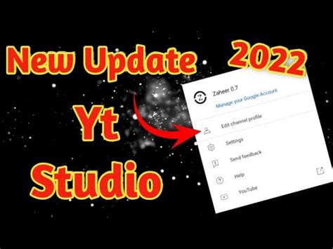 Youtube Studio Edit Channel Profile Yt Studio YouTube