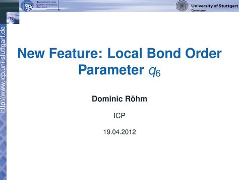 New Feature Local Bond Order Parameter Q6 Espresso