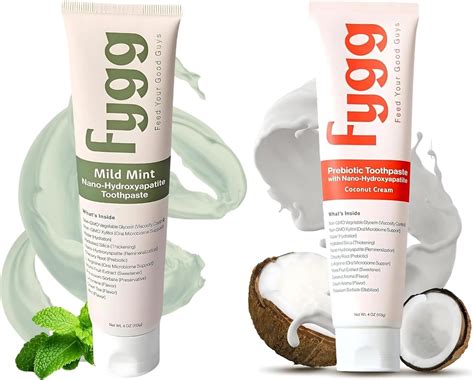 Fygg Fluoride Free Toothpaste Mild Mint And Coconut 4oz Nano Hydroxyapatite