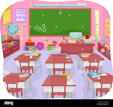 Empty Kindergarten Classroom Clipart