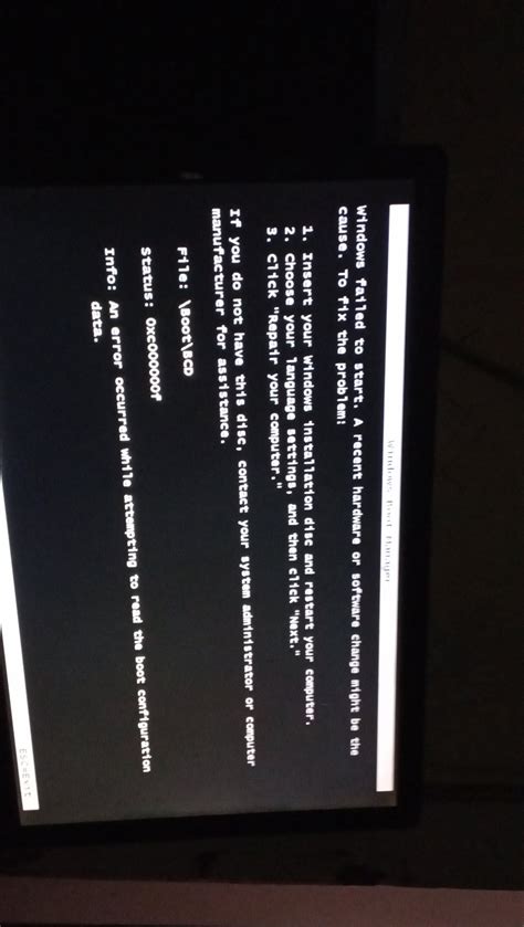 I Was Trying To Boot Into Windows 7 I Have Dualboot Windows 10 7 And After Restarting The