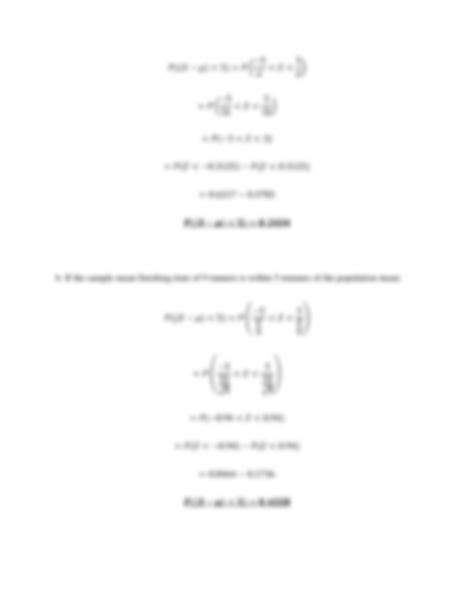 SOLUTION The Central Limit Theorem Worksheet Studypool