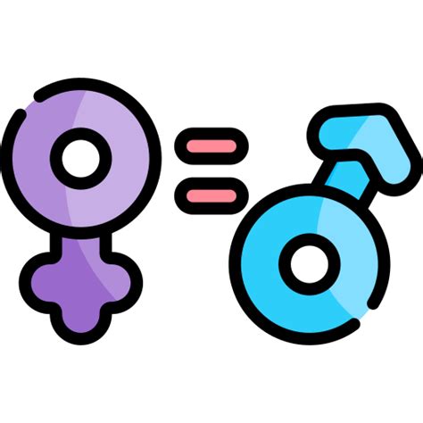 Gender Equality Kawaii Lineal Color Icon Gender Equality Kawaii Lineal Color Icon