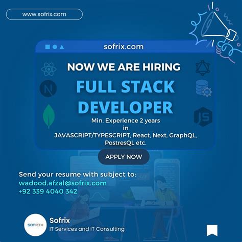 Sofrix On Linkedin Hiring Fullstackdeveloper Techjobs Joinourteam