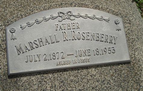 Marshall Ramon Rosenberry 1872 1953 Mémorial Find A Grave