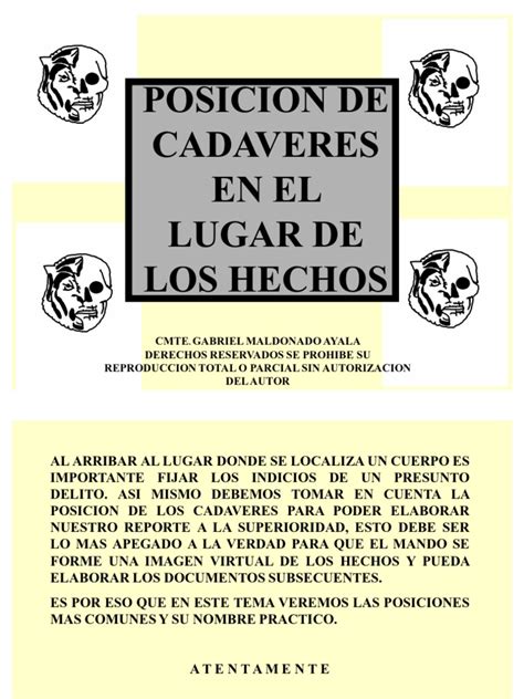 Posiciones Cadavéricas En Criminalística Pdf