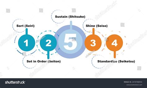 Infographic Depicting 5s Methodology Steps Sort Stock Vector Royalty